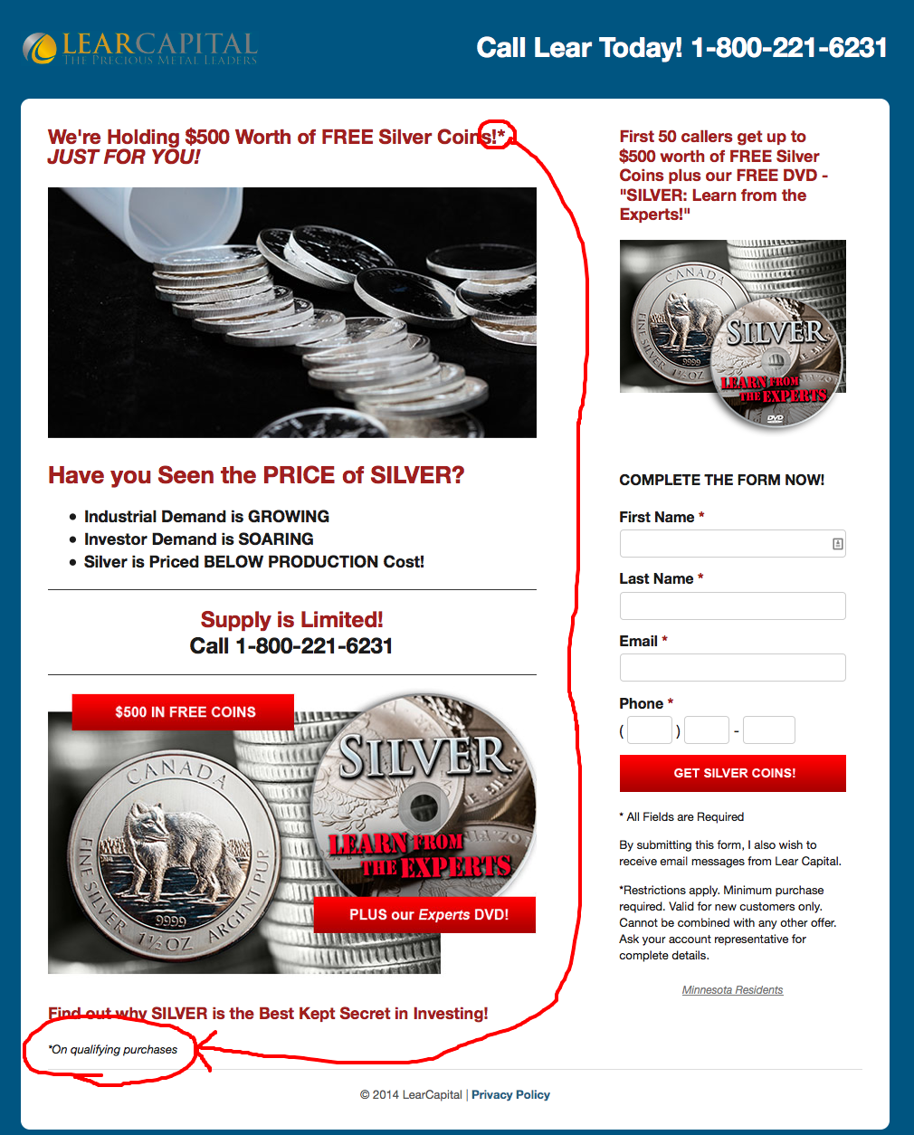 Lear Capital’s 'Free' Silver Will Cost You $20,000