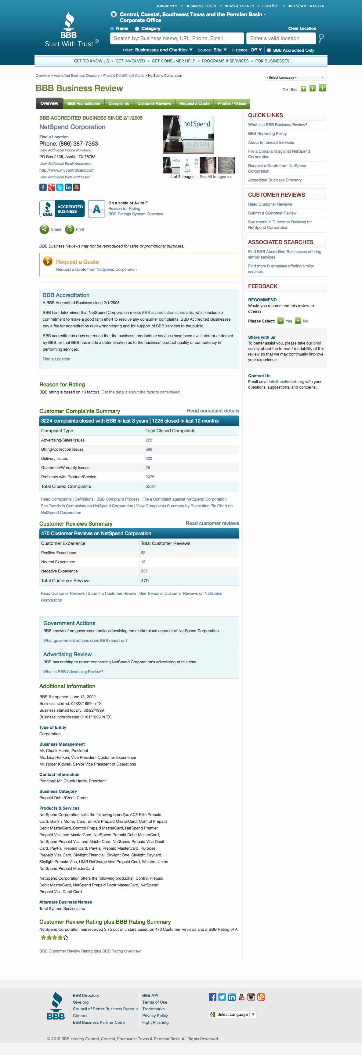 Grading the BBB: Ratings after FTC Actions - Truth in Advertising